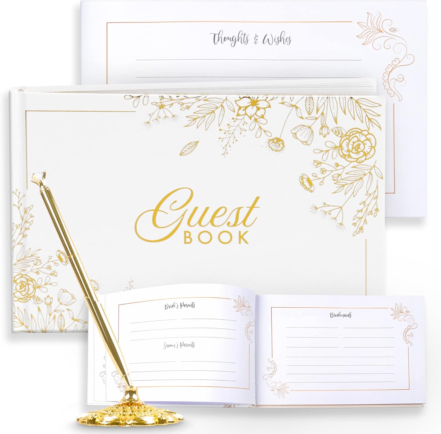 Amazon.com: B&F Guest Book for Wedding, Guest Book Wedding Reception ...