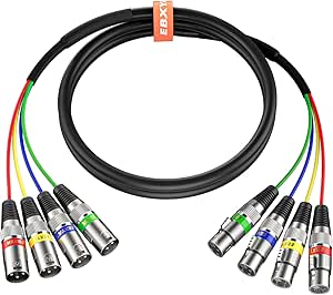 Amazon.com: EBXYA 6ft 4 Channel Snake - Premium XLR Male to Female ...