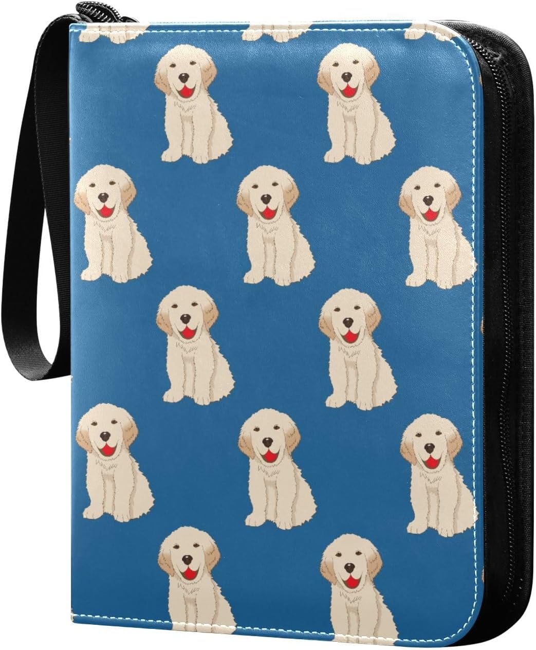 Labrador Golden Retriever Dog Trading Card Binder 4-Pocket Game Cards ...