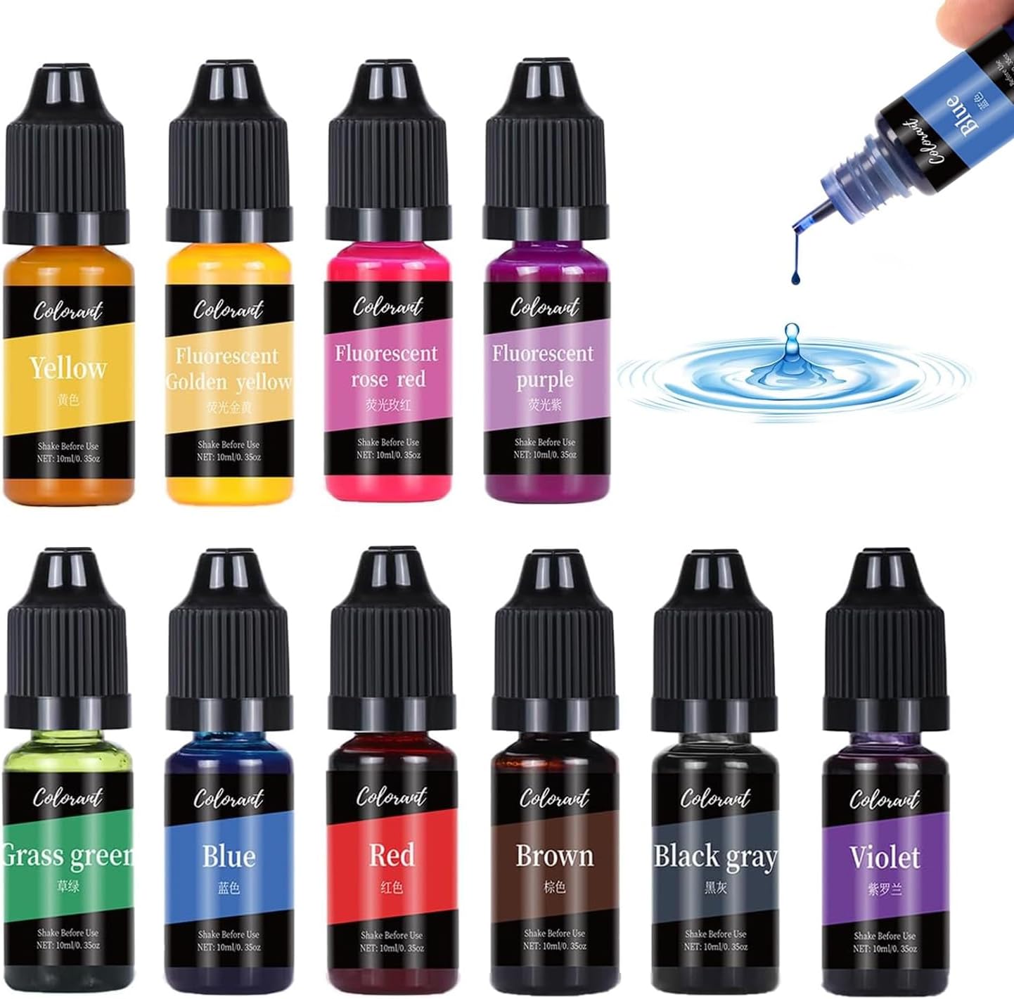 Candle Dye, 10 Colors Candle Colour Dye, Highly Concentrated Oil-Based ...