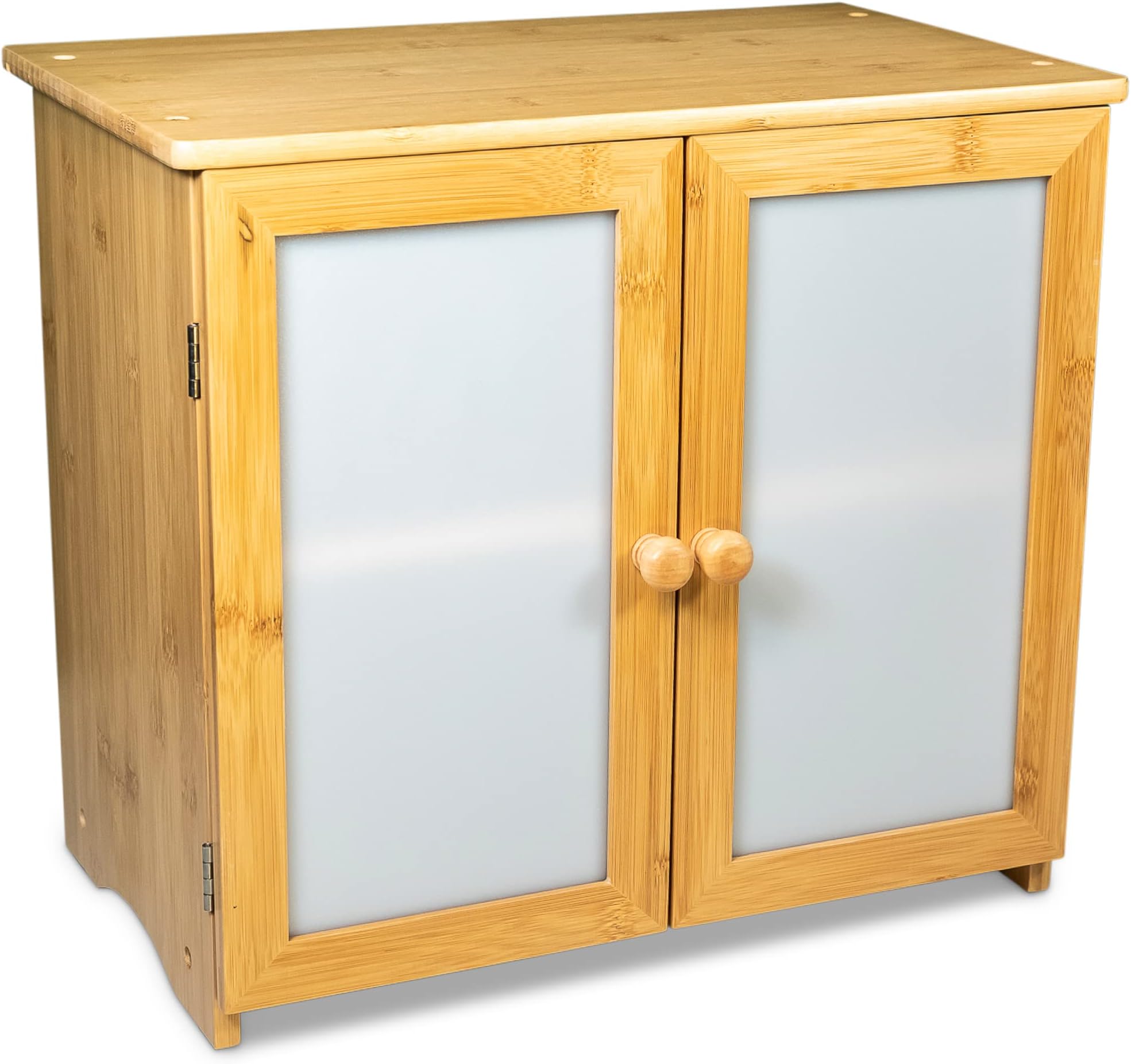 Amazon.com: banborba Small Bamboo Kitchen Pantry Cabinet, Two-Tier ...