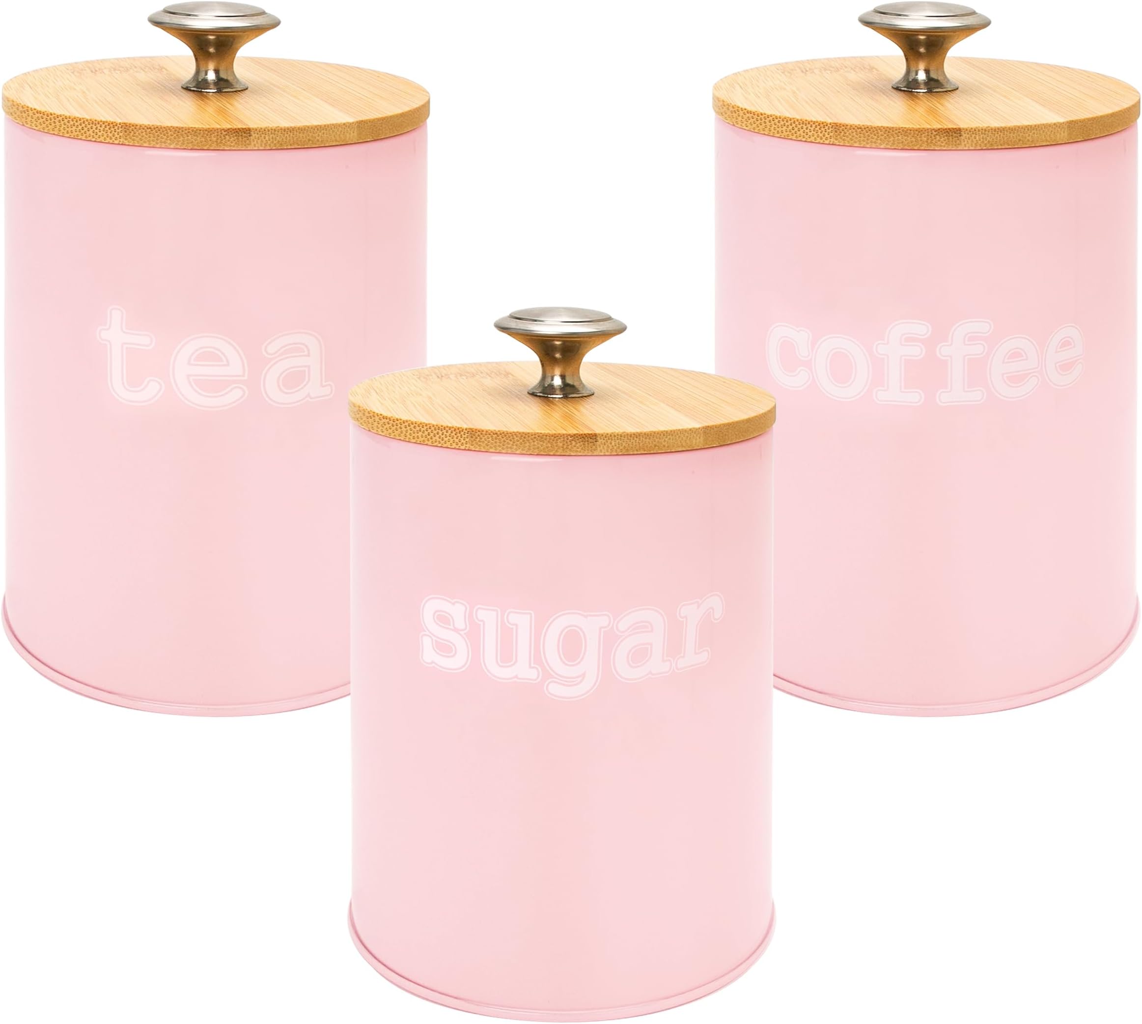 Amazon.com: Ceramic Kitchen Canister Set Pink Kitchen Ceramic Jars Set ...