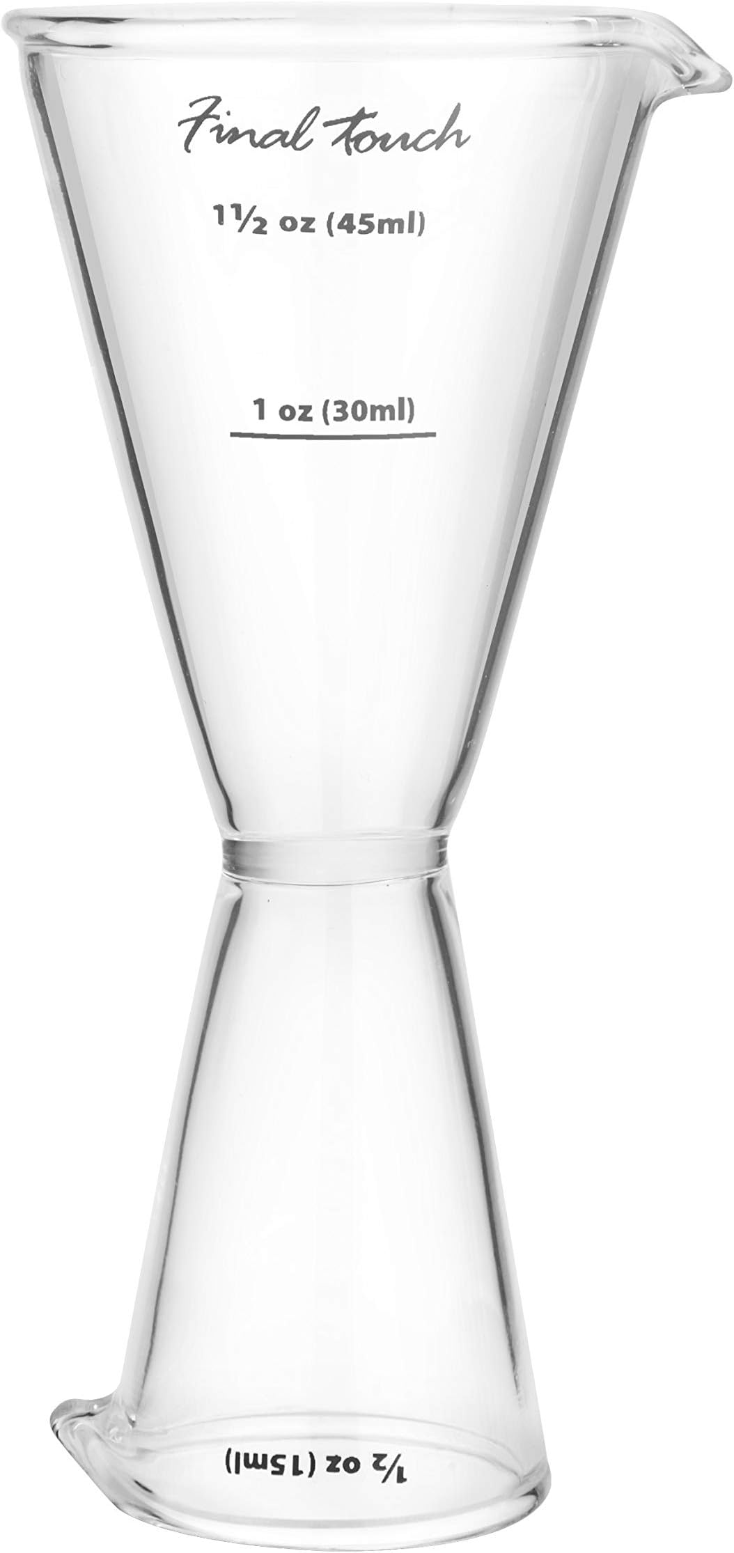 Amazon.com: Clear Plastic Super Double Jigger Shot Glass Mixed Drink ...