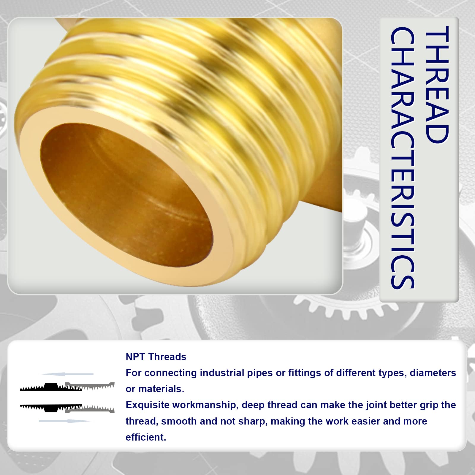 Snapklik.com : ChillWaves Brass Pipe Fitting, Reducer Hex Bushing 1/2 ...