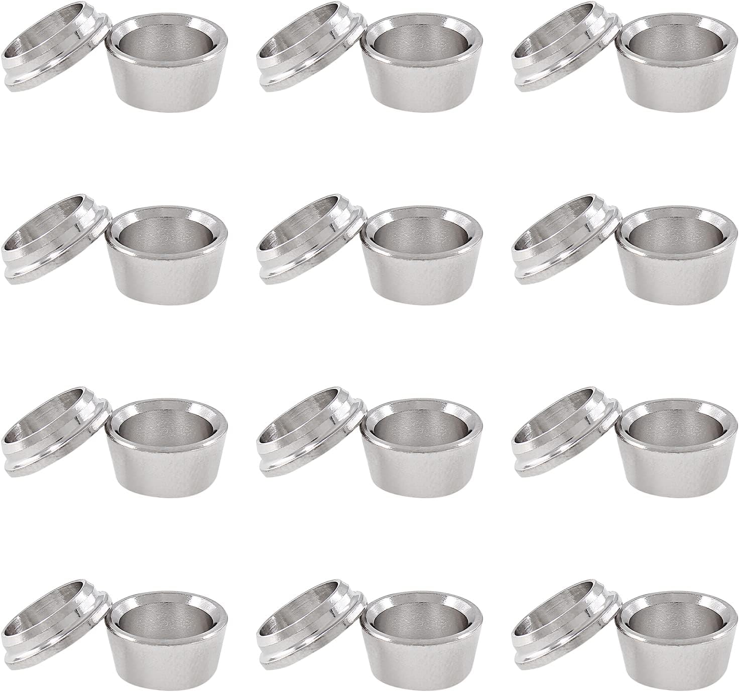 Biaungdo 12 Pairs Compression Fitting Ferrule Sleeve, 304 Stainless ...