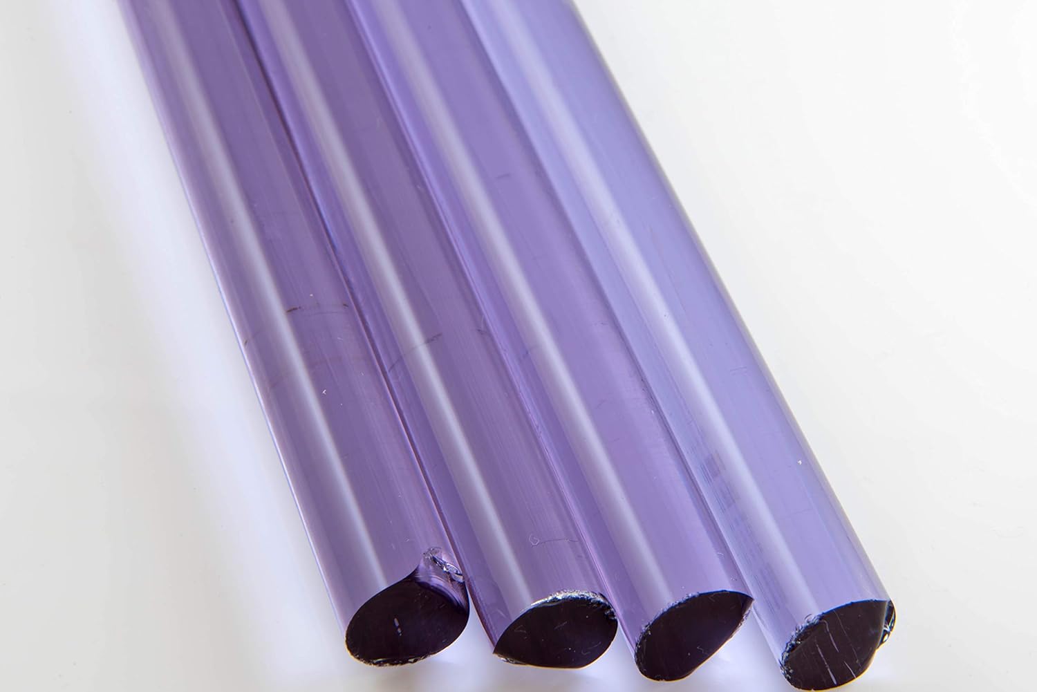 Devardi Glass 16mm Thick Boro Rods, 1 lb, COE 33, Transparent Purple ...