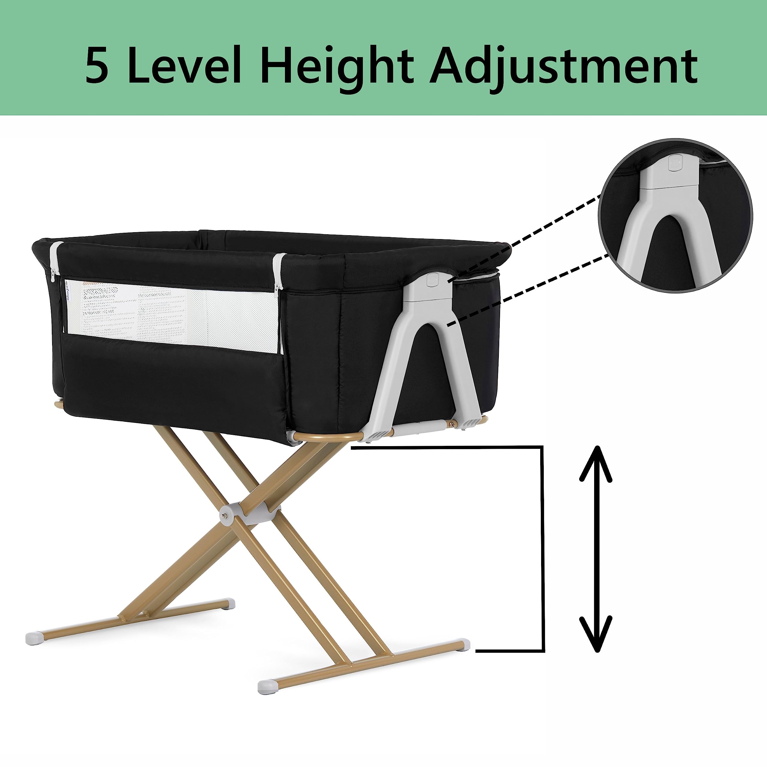 Snapklik.com : Orabelle Bedside Bassinet For Baby, Lightweight And ...