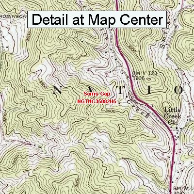 Amazon.com : USGS Topographic Quadrangle Map - Sams Gap, North Carolina ...