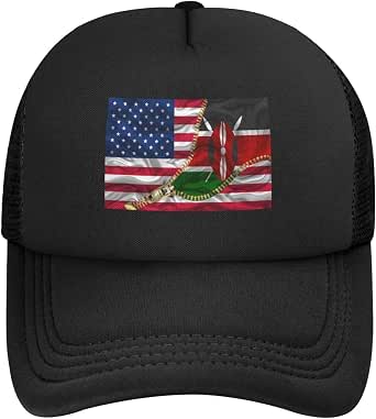 Amazon.com: WANGYONGKAIHSA Funny Zipper Kenyan Kenya Flag Mesh Baseball ...