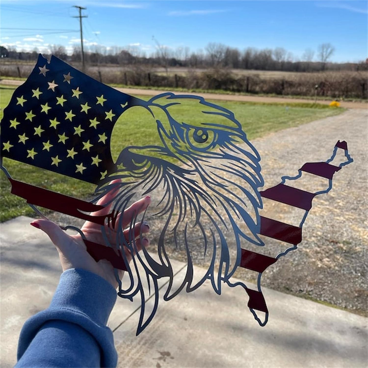 SSS-Eagle American Eagle – Bandera de metal para soldado muerto, Día de ...