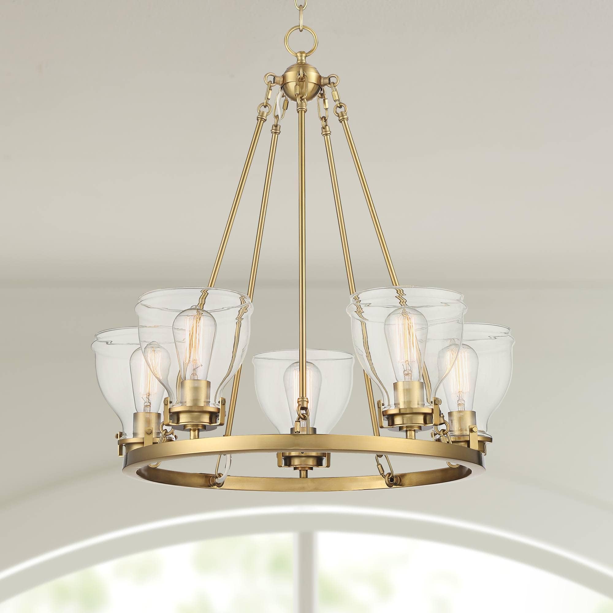 Possini Euro Design Prava Warm Brass Pendant Chandelier Lighting 21 1/2 ...