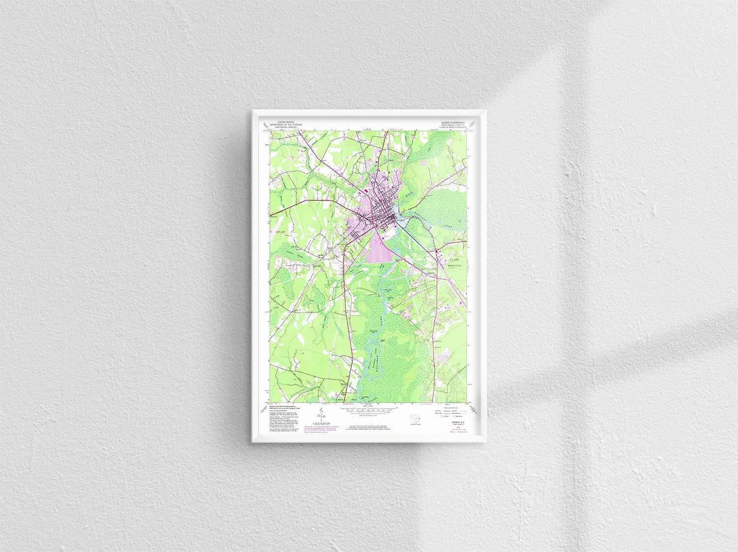 Amazon.com: Old Map Poster of 1943 topo map of Conway South Carolina ...