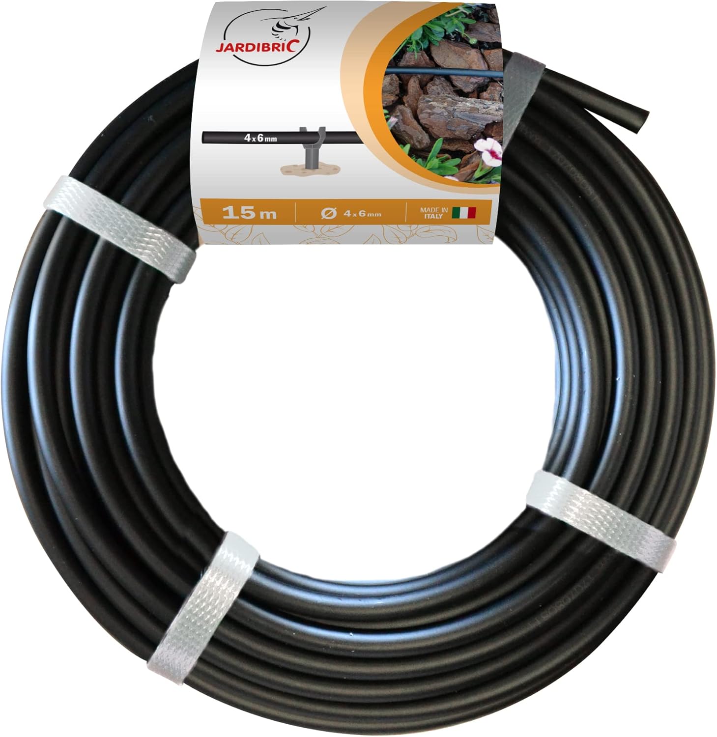 Jardibric - Tuyau Micro Conduit Ø4 x 6 mm - Débit 1.6 Bars - Arrosage ...