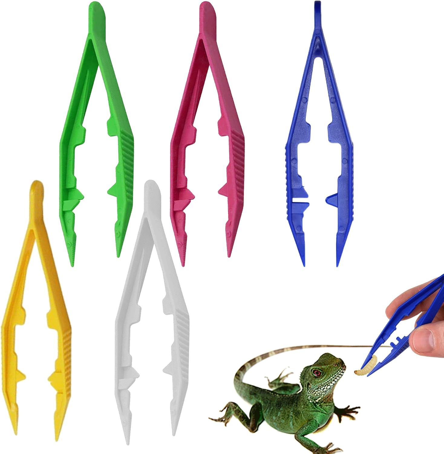 Cloudlink Plastic Tweezers 5 PCS Plastic Tweezers for Kids DIY Colorful ...