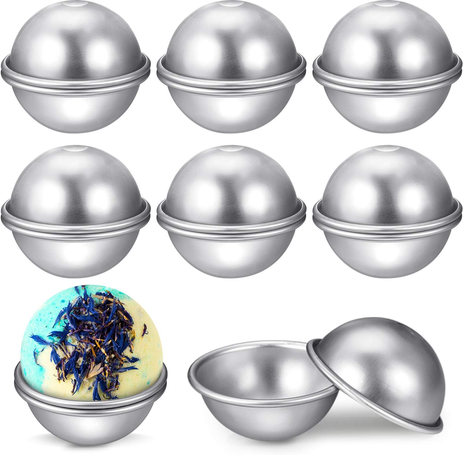 Amazon.com: Patelai 16 Pcs 6 Cm/ 2.36 Inch Diameter DIY Metal Bath Bomb ...