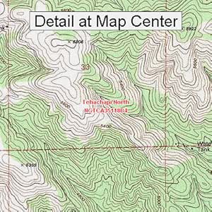Amazon.com : USGS Topographic Quadrangle Map - Tehachapi North ...