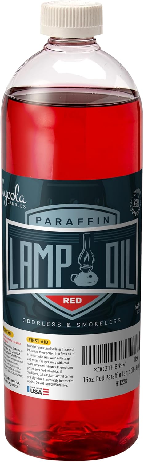 Amazon.com: Hyoola Candles Liquid Paraffin Lamp Oil - Red Smokeless ...