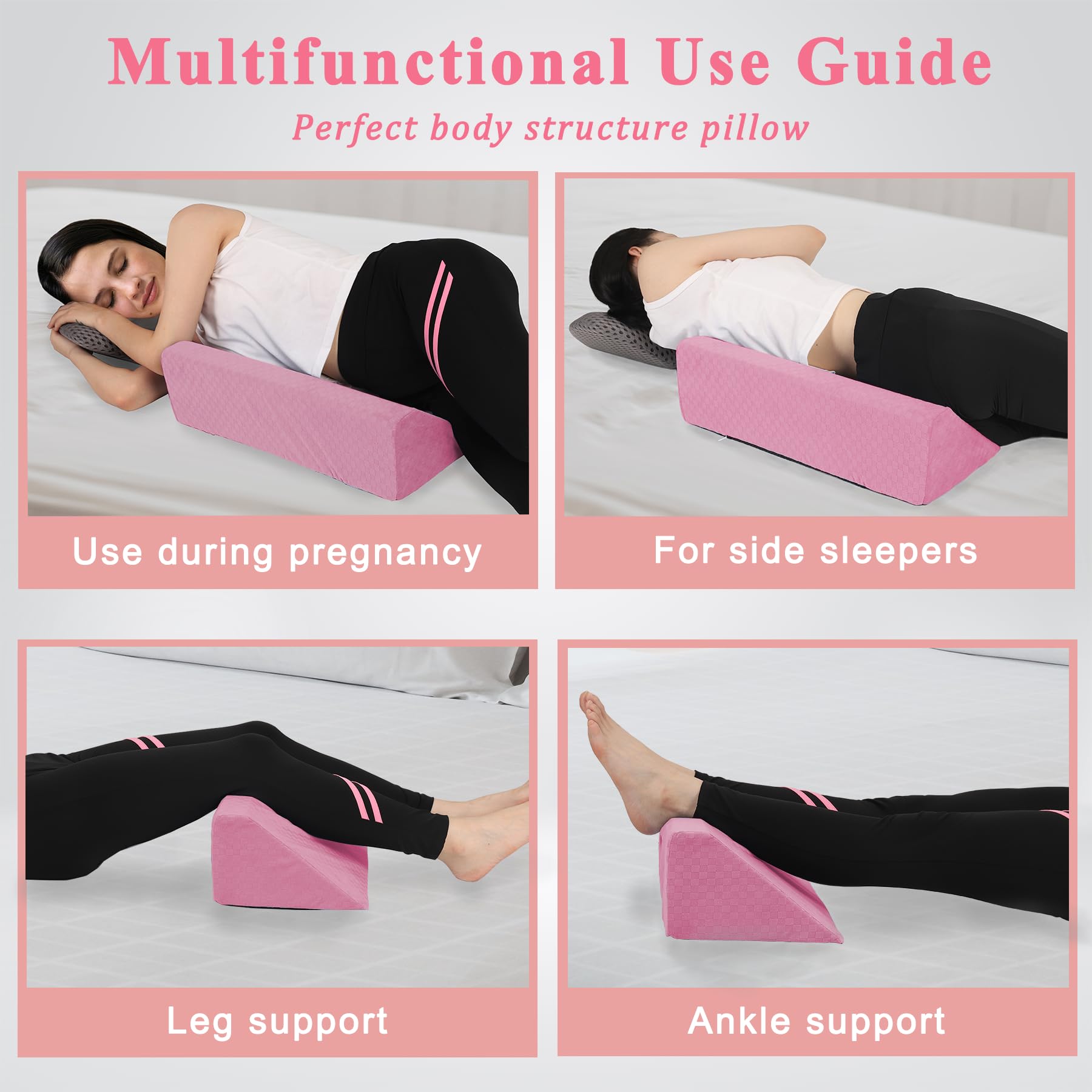 Snapklik.com : Jacobable Bed Wedge Pillow For Side Sleepers, Body ...