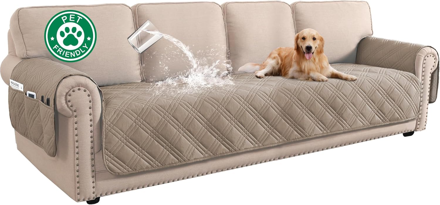 Amazon.com: Turquoize Waterproof Oversized Couch Cover Large Couch ...