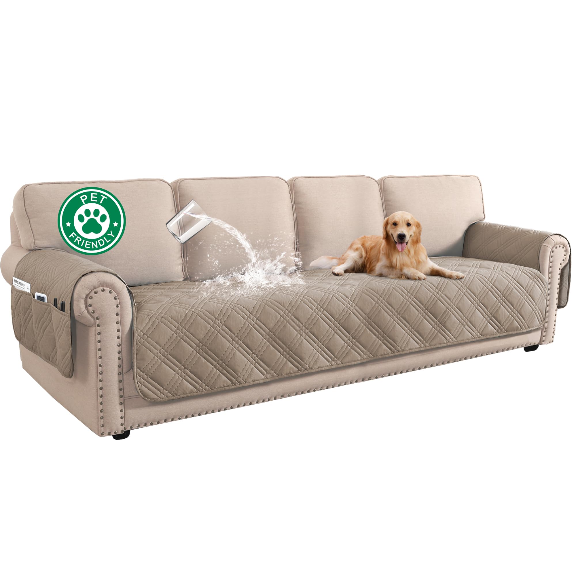 Amazon.com: Turquoize Waterproof Oversized Couch Cover Large Couch ...