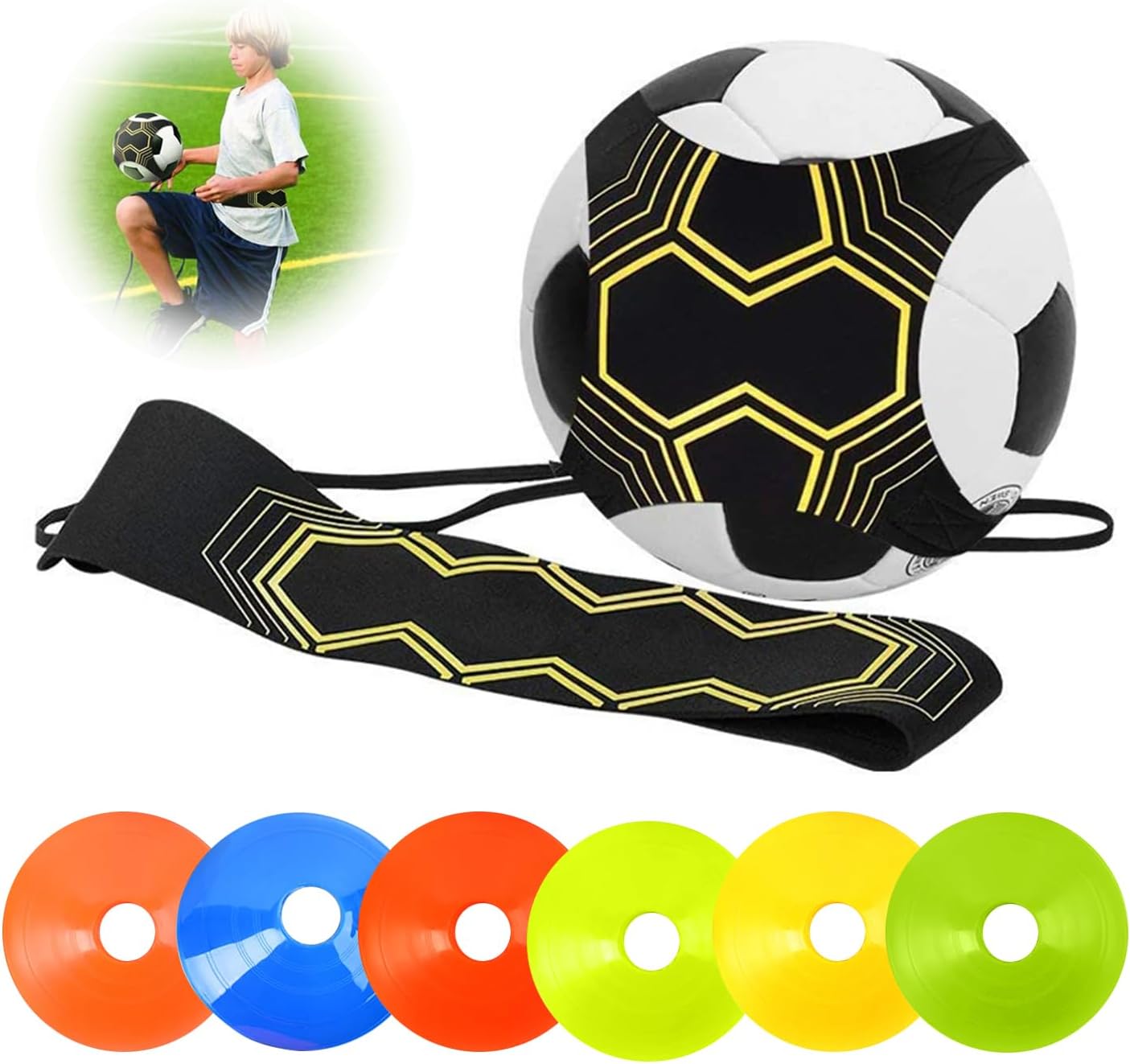 Senston Football Trainer Kick Training Equipment for Kids Adults, Solo ...