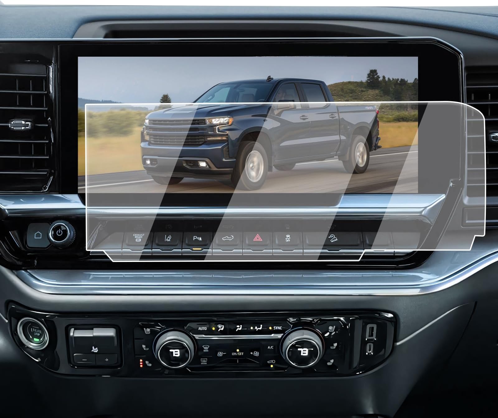 Amazon.com: VEIROOM Screen Protector For Chevrolet Silverado 1500 & GMC ...
