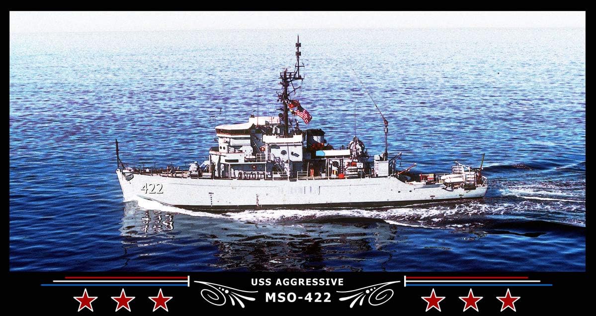 Amazon.com: Navy Emporium USS Aggressive MSO-422 Art Print: Posters ...