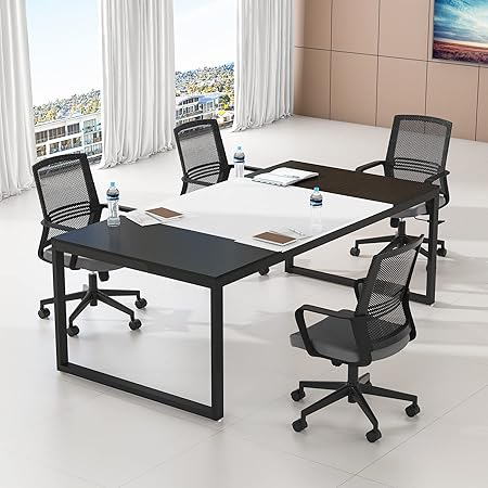 Amazon.com: Tribesigns Rectangle Shaped Conference Table, 94.48L x 47 ...