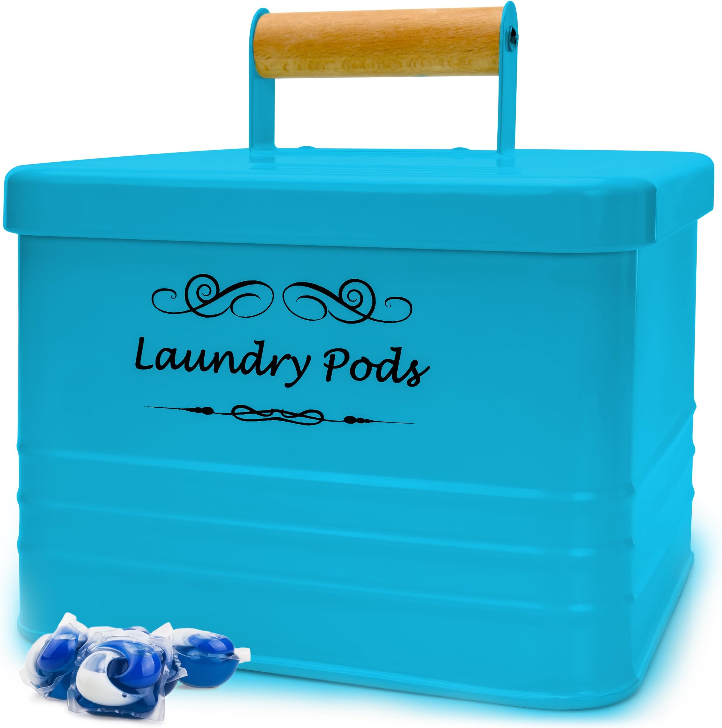 Amazon.com: Modern Farmhouse Metal Laundry Pods Holder Container with ...