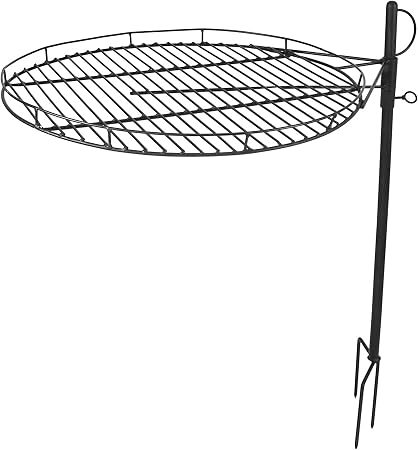 Amazon.com : Sunnydaze Rotating Height-Adjustable Round Cooking Grate ...
