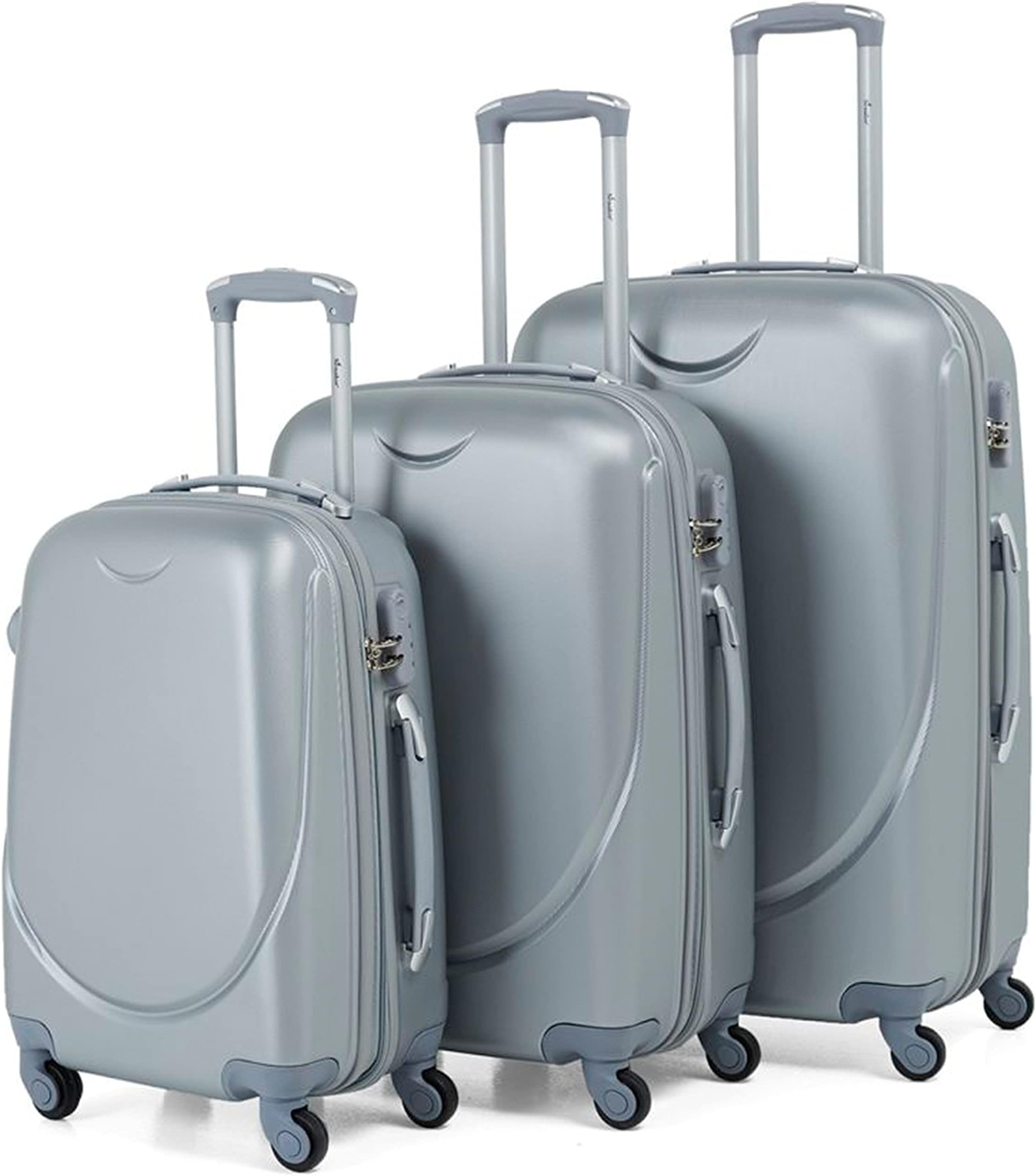 MOTONO 4Pcs Travel Luggage Sets, Beauty Case, Suitcase Set with Spinner ...