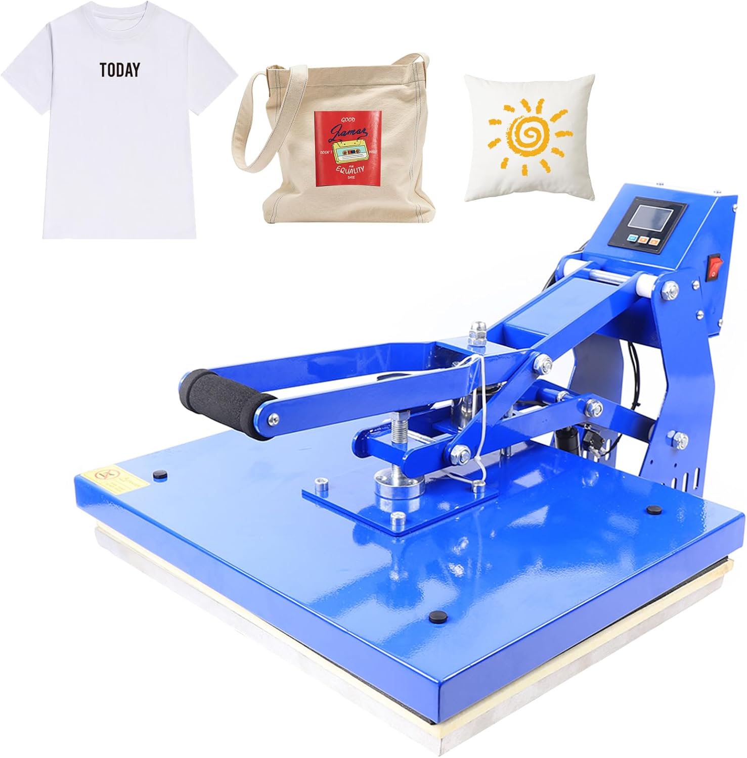 Amazon.com: TBVECHI US Magnetic semi-Automatic Heat Press Machine, 16 ...