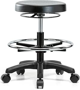 Amazon.com: PERCH Polyurethane Work Stool Heavy Duty with Footring and ...