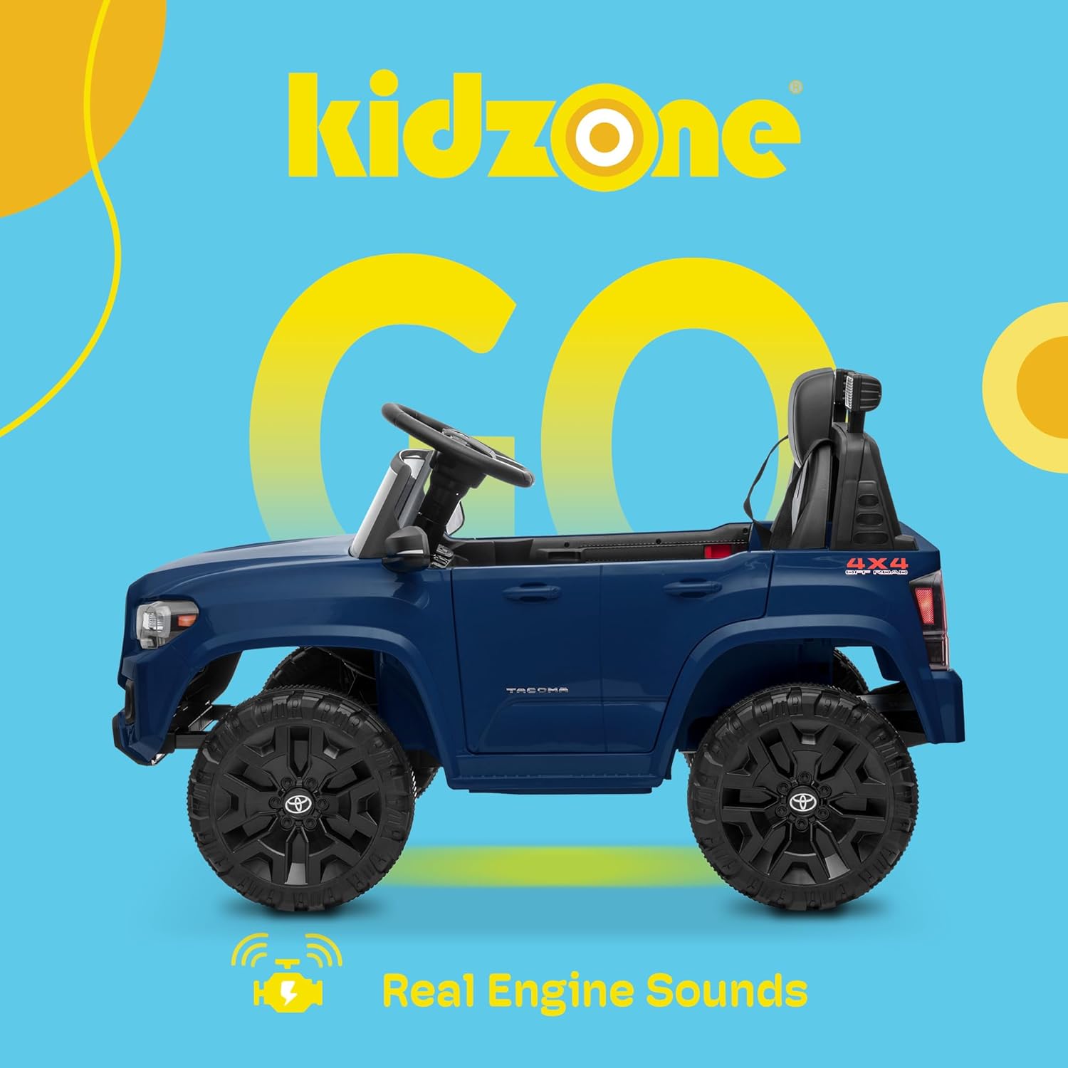 Kidzone 12V Ride-On Truck, Battery Powered Licensed Toyota Tacoma ...