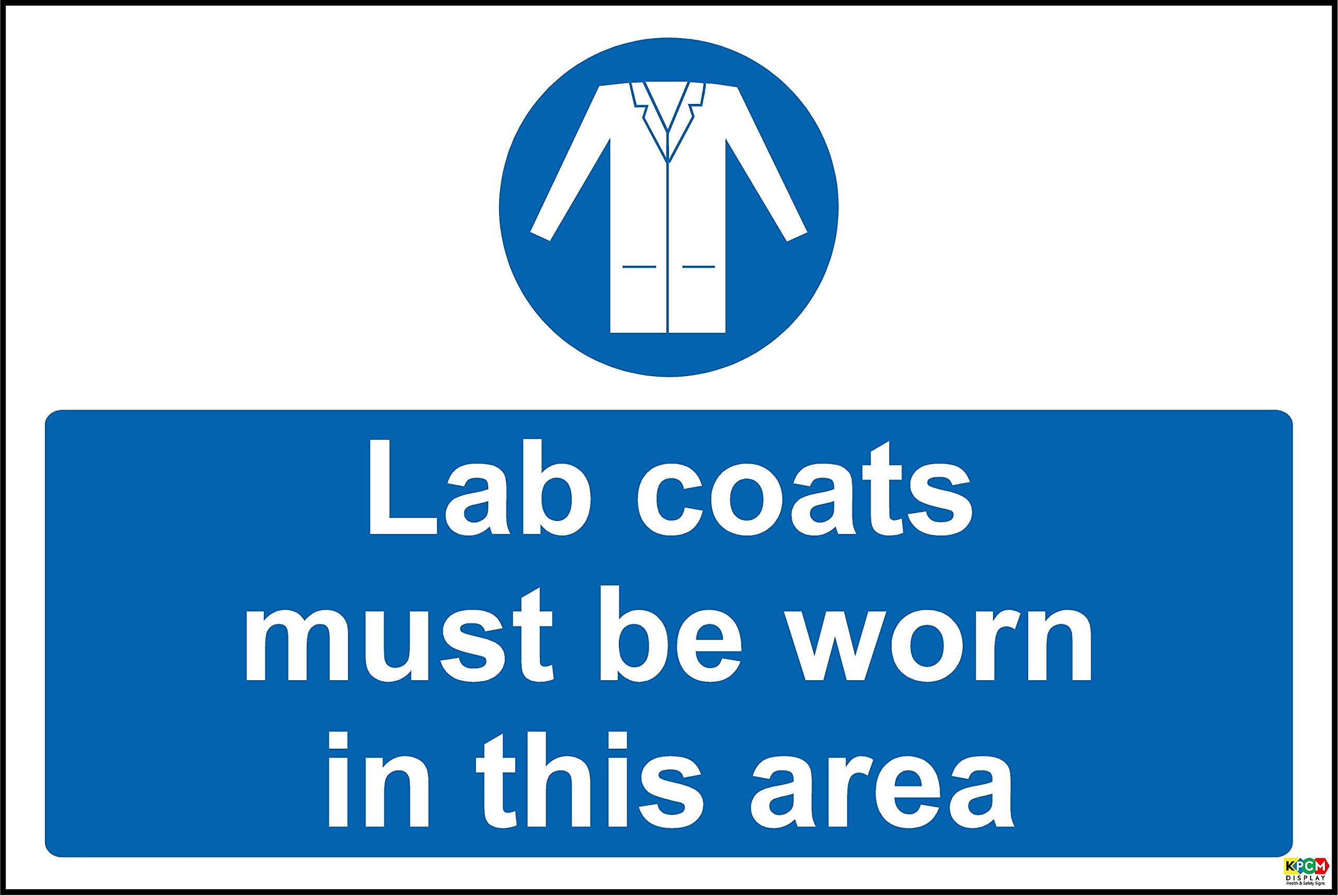 Lab Coats Must be Worn in This Area Safety Sign - Self Adhesive Sticker ...