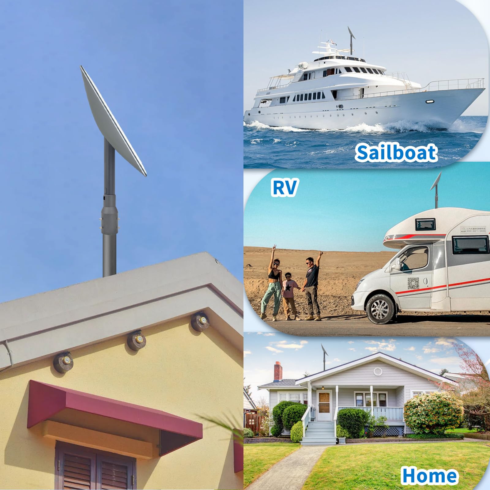 Snapklik.com : Starlink Pole Mount,Starlink Pipe Adapter,Aluminum ...