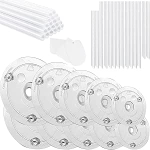 Amazon.com: 86Pcs Cake Tier Stacking Kit - 10Pcs Clear Separator Plates ...