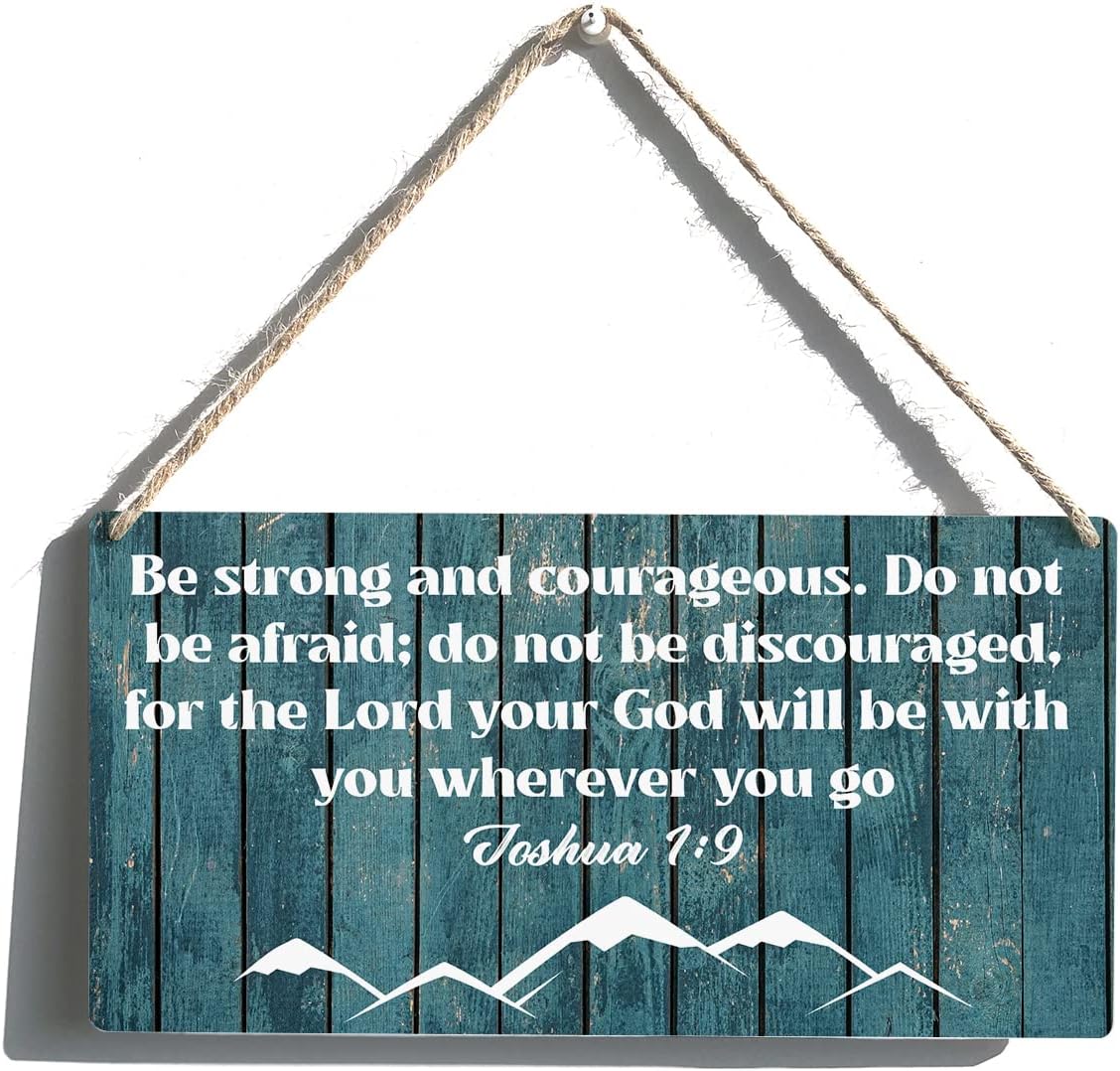 Amazon.com : Inspirational Bible Gift Signs Be Strong and Courageous Do ...