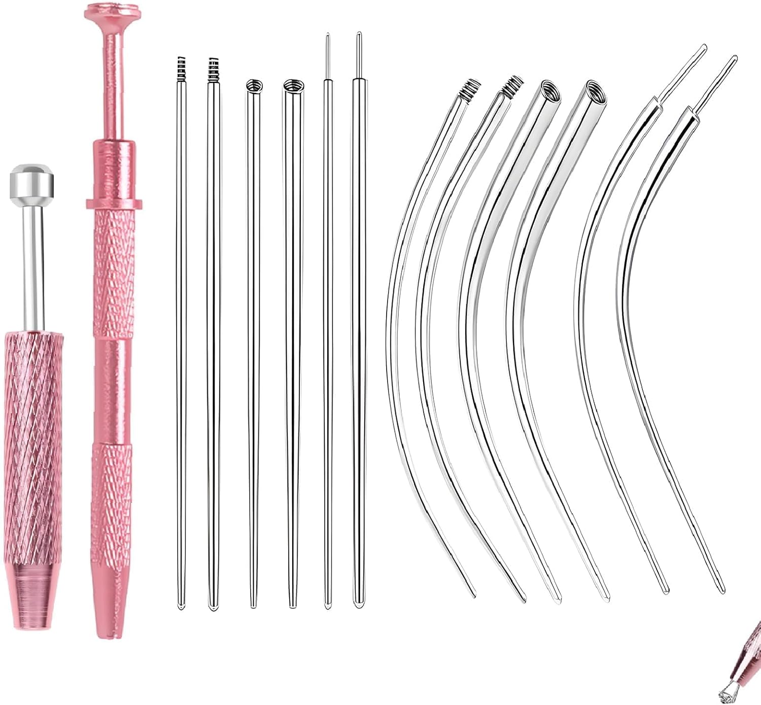14 Pcs Ear Piercing Tools Kit, Ear Piercing Ball Grabber With Flat Back ...