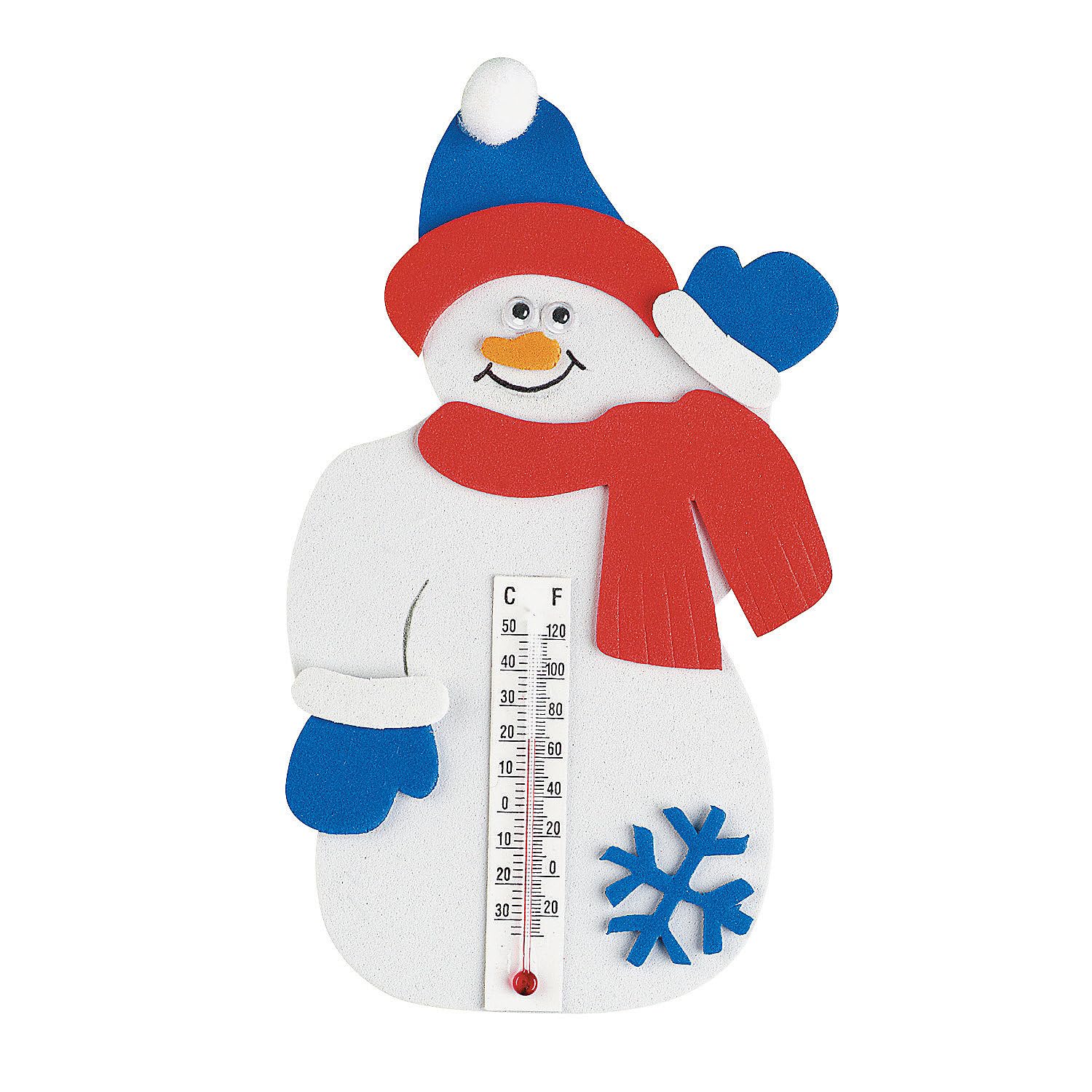 Amazon.com: Snowman Thermometer Craft Kit with Glass Thermometers ...