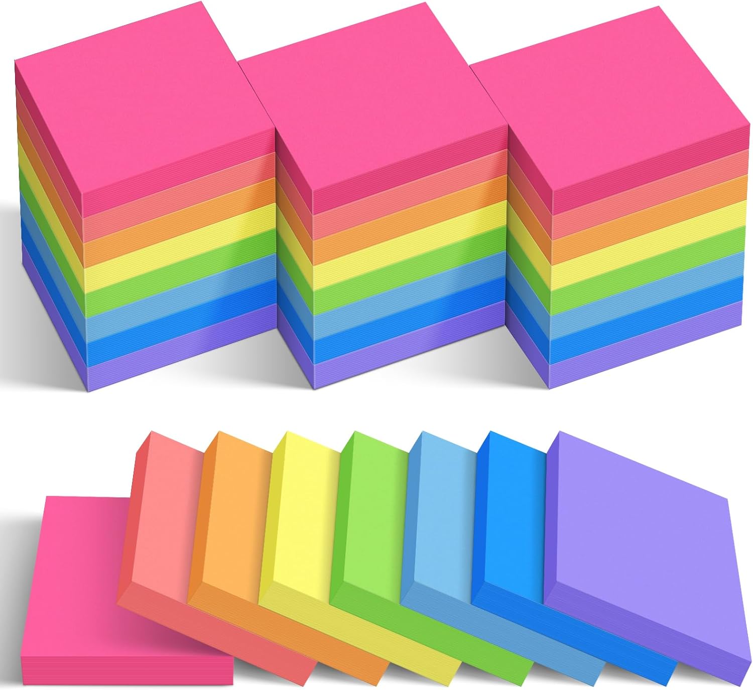 Amazon.com : Sticky Notes 3x3 inches, 32 Pads Self-Stick Notes with 8 ...