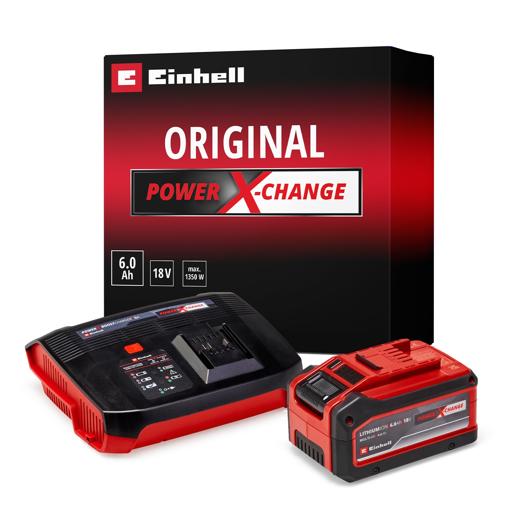 Einhell Power X-Change 18V, 4-6Ah Lithium-Ion Battery Starter Kit ...
