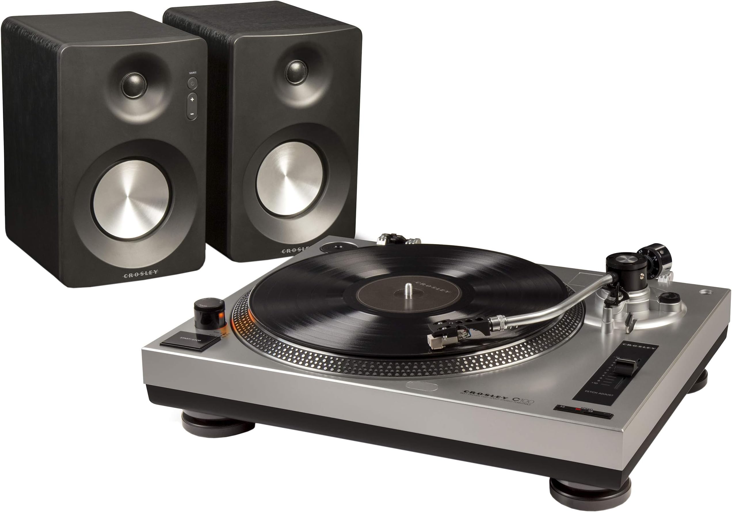 Amazon.com: GPO PR100 Premium Series Vinyl Turntable, Record Player ...
