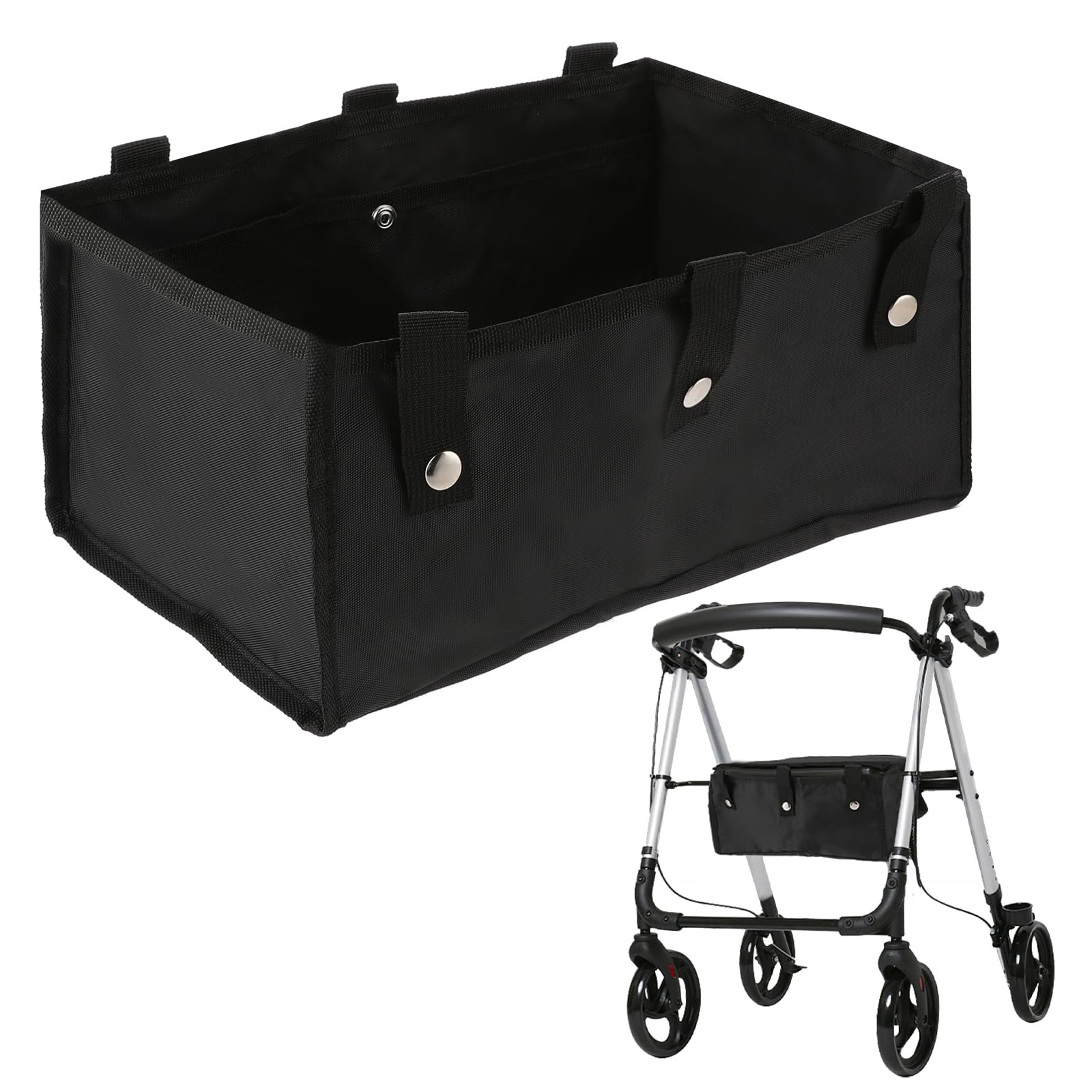 Amazon.com: Rollator Basket Walker Under Seat Rollator Bag Black Walker ...