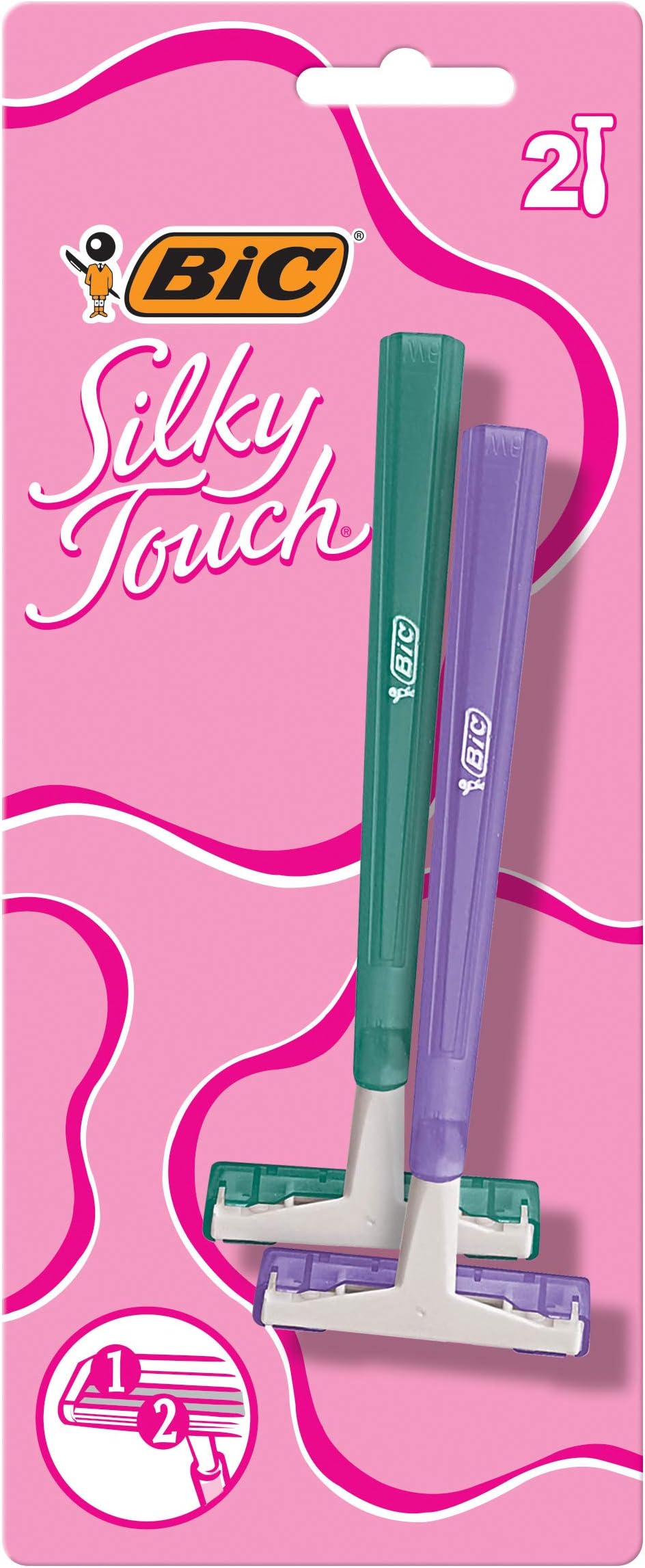 Amazon.com: Bic Twin Select Silky Touch - 2 ct : Beauty & Personal Care