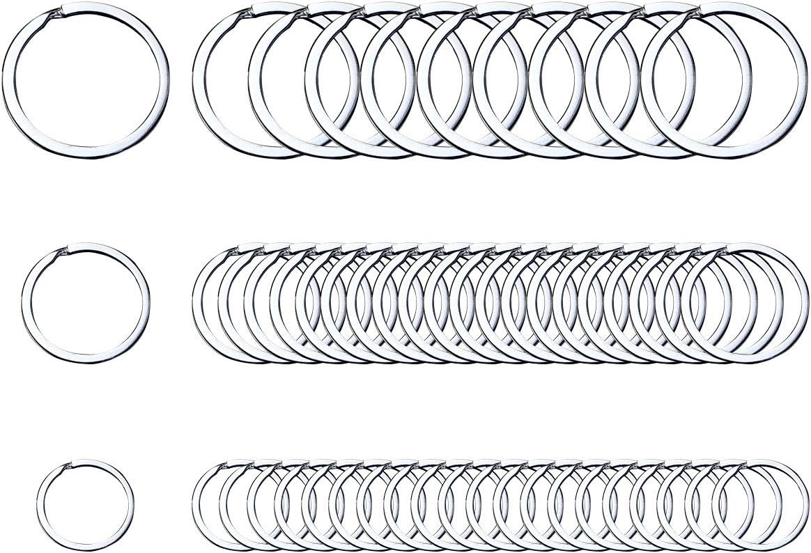 Amazon.com: 40Pcs Split Key Rings,Stainless Steel Keyrings Dog Tag Ring ...