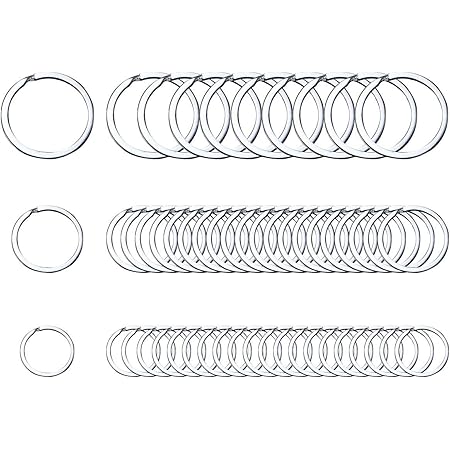 Amazon.com: Small Key Chain Ring 50 PCS Metal Split Rings 10/20/30mm ...