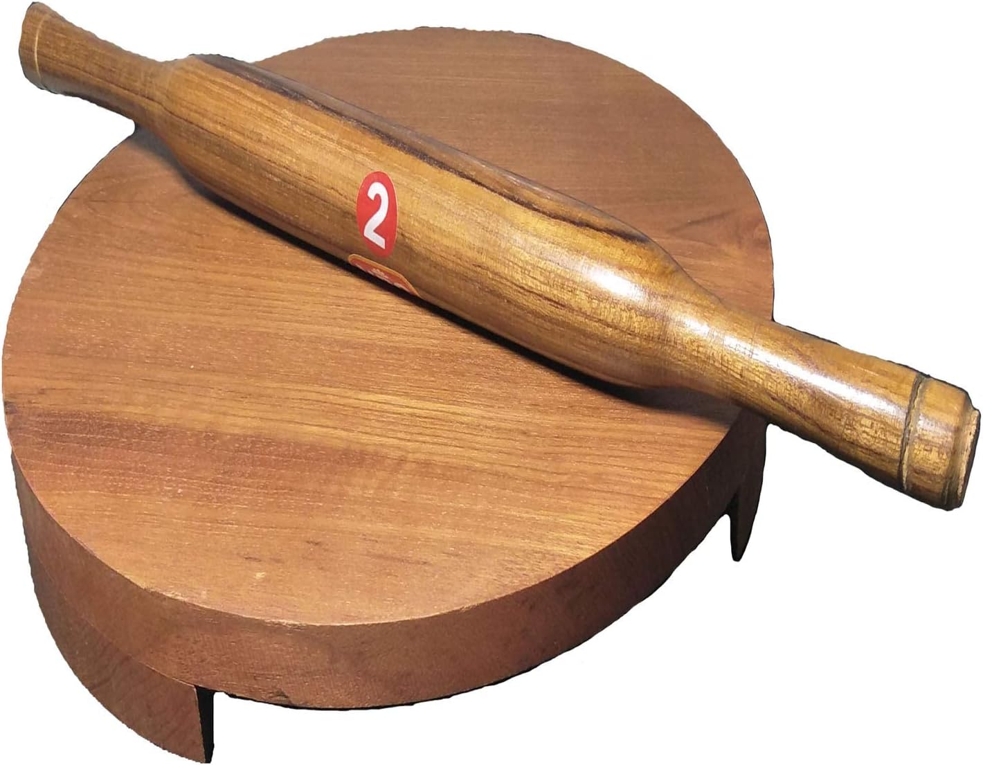 Amazon.com: IBLAY Wooden Chakla,Serving Board, Round Chapati Chakla ...