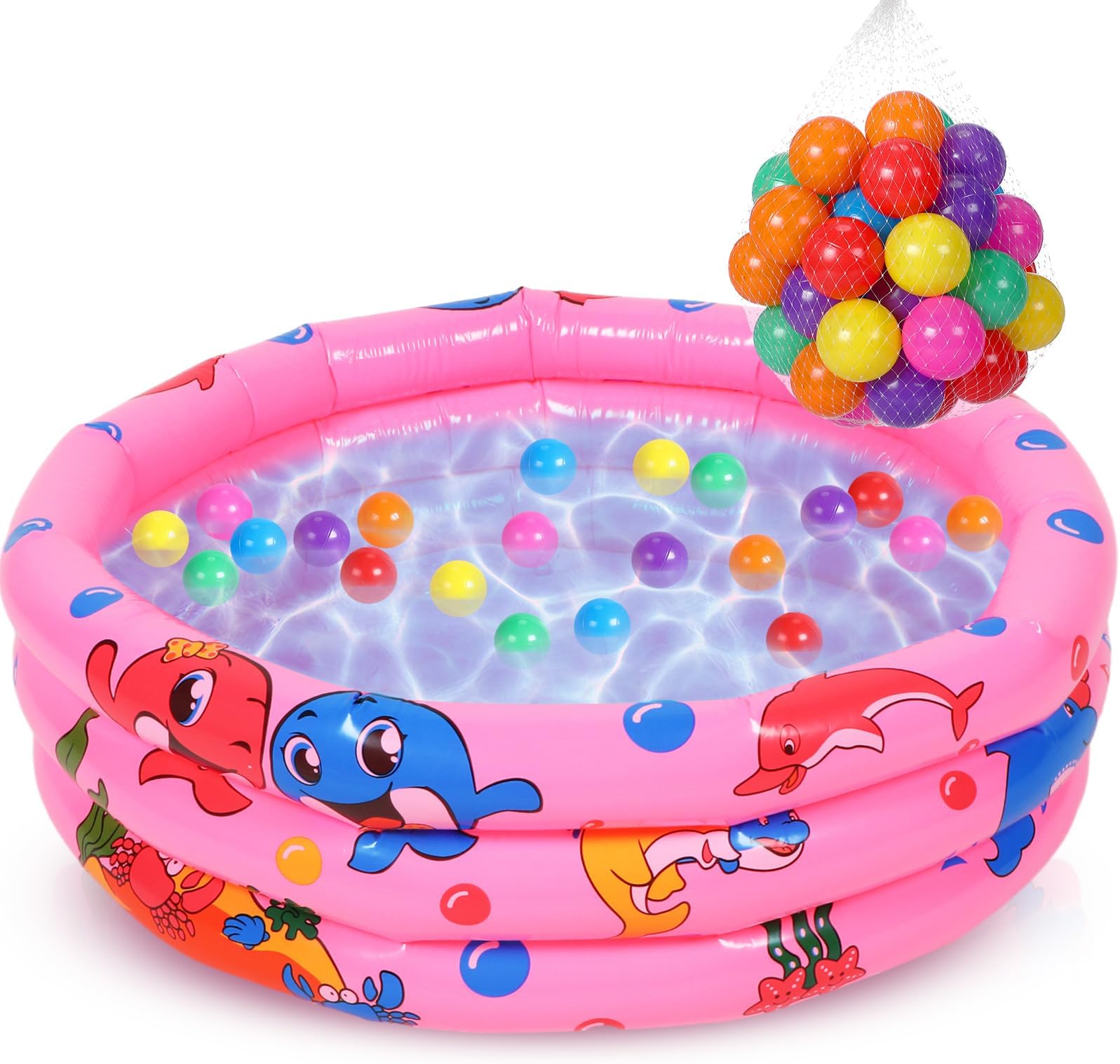 Amazon.com: Honoson Kiddie Pool 35.4 Inch Inflatable Kids Swimming Pool ...