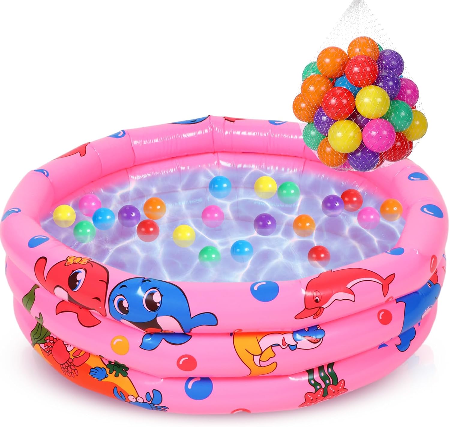 Amazon.com: Honoson Kiddie Pool 35.4 Inch Inflatable Kids Swimming Pool ...